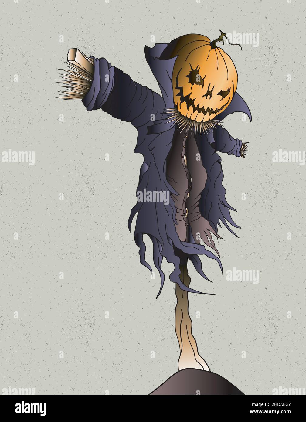 Scarecrow isolated on white Stock Vector Images - Alamy