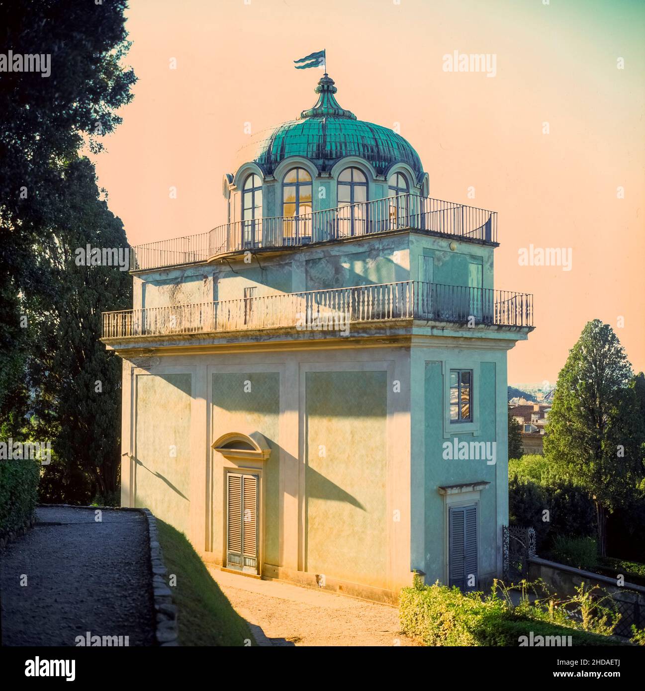 A View Of The Kaffeehaus The Coffe House In The Boboli Gardens In
