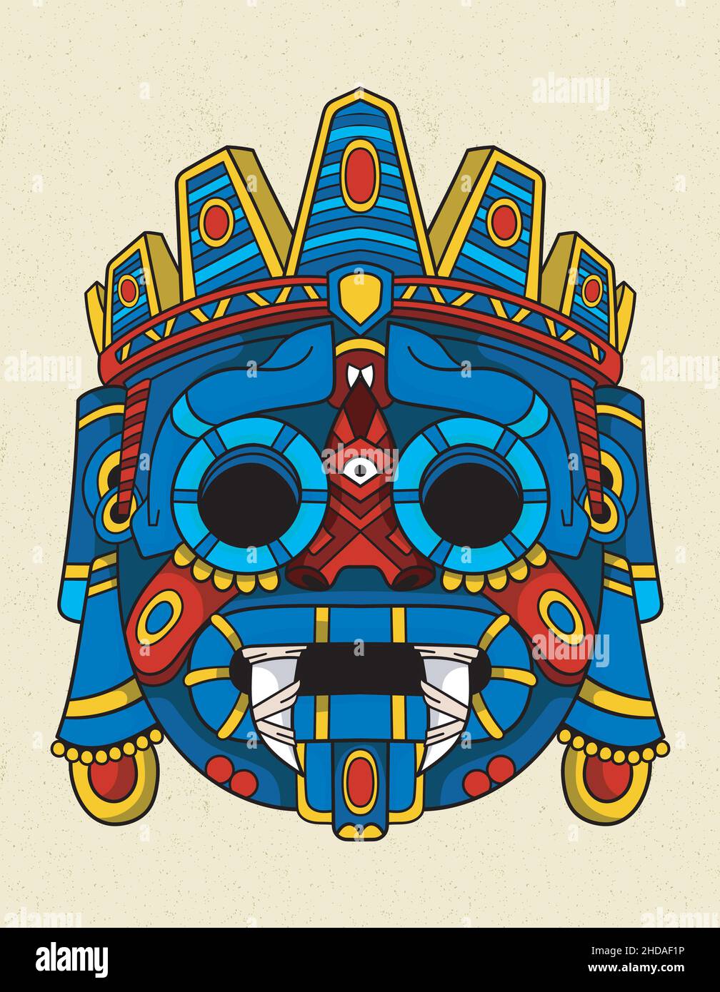 tlaloc mask of mexican god Stock Vector Image & Art - Alamy