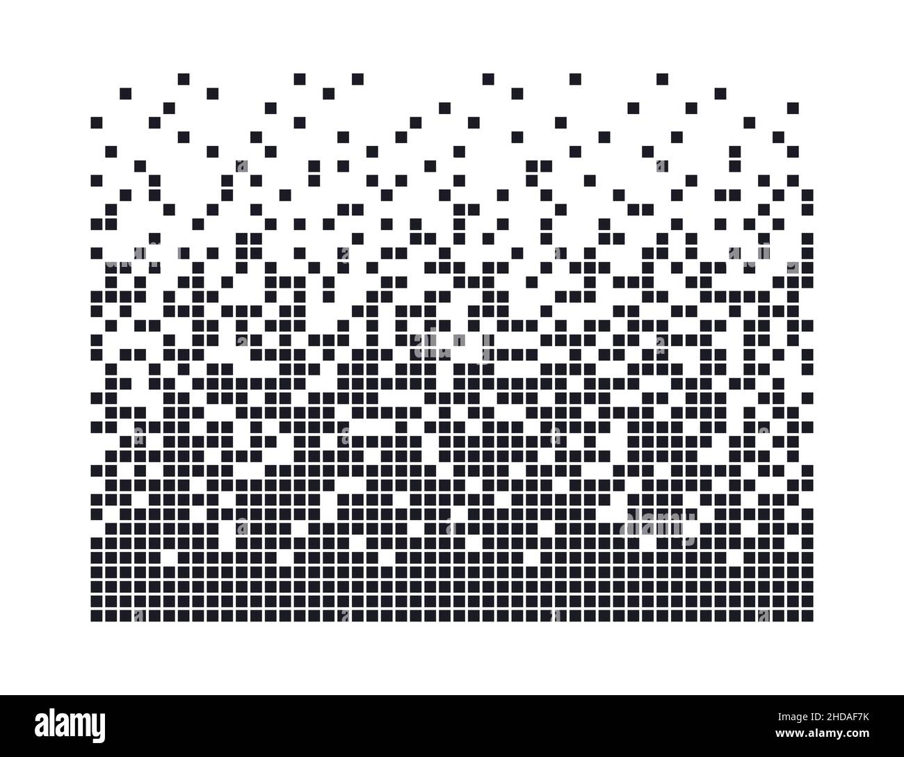 Pixel disintegration background. Decay effect. Dispersed dotted pattern. Concept of ...