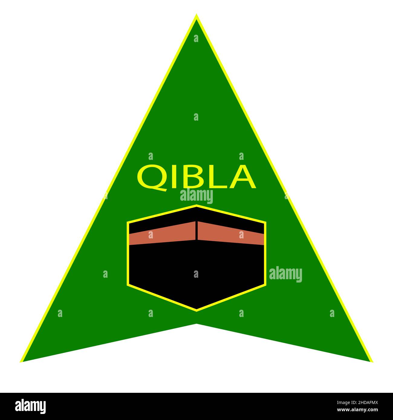 qibla muslim prayer direction badge used in various rooms or buildings ...