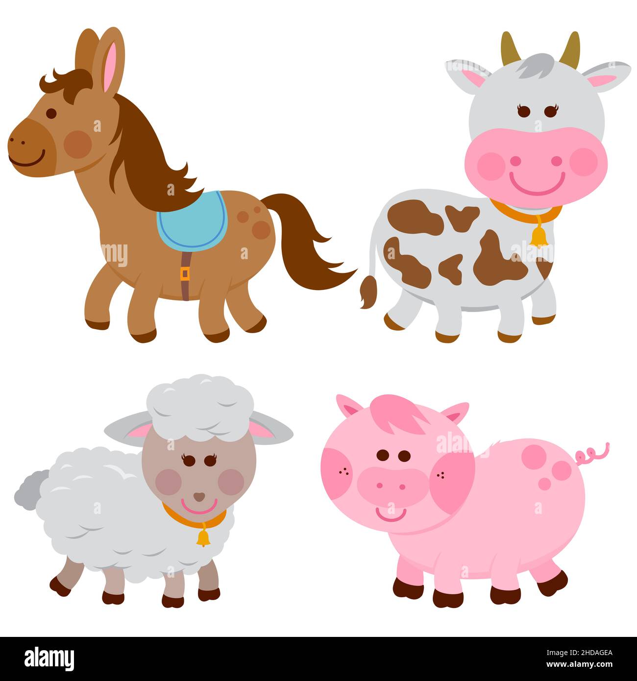 Pig cow horse sheep farm hi-res stock photography and images - Alamy