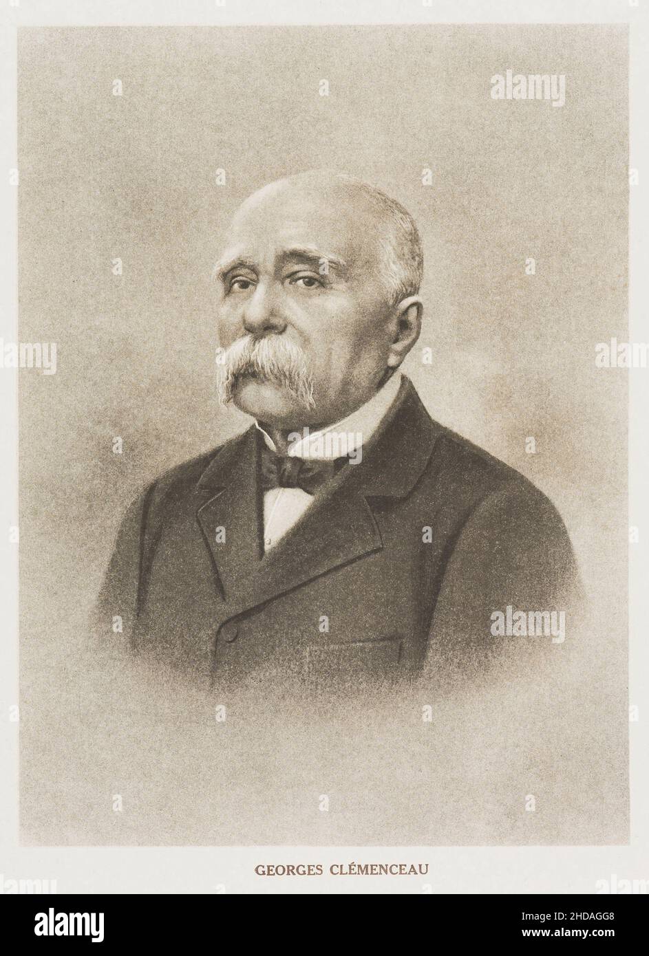 Portrait of Georges Clemenceau. Georges Clemenceau (1841 – 1929), a ...
