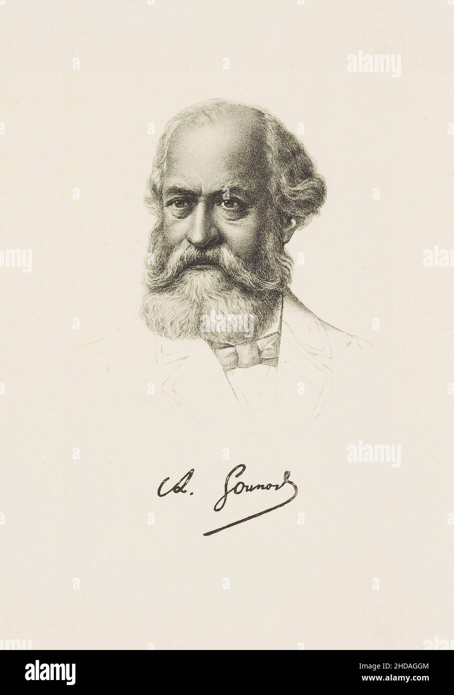 Vintage drawing of charles gounod hi-res stock photography and images ...