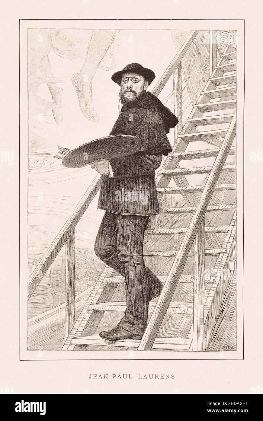 Portrait of Jean-Paul Laurens. Jean-Paul Laurens (1838 – 1921) was a ...