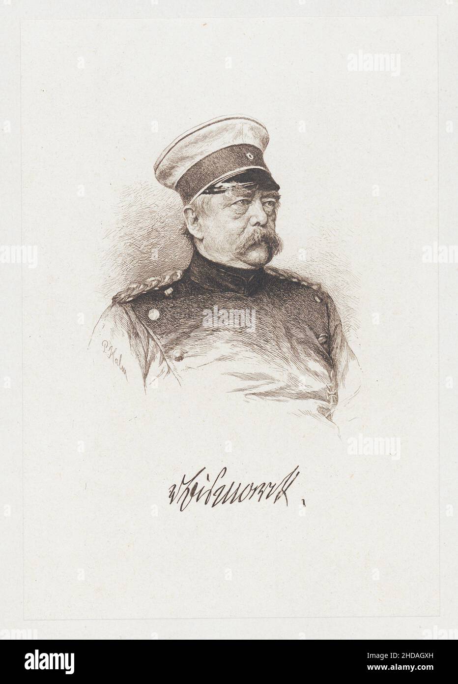 Prime minister of prussia first chancellor of the german empire hi-res ...