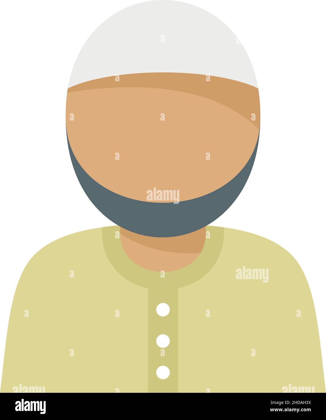 Muslim immigrant icon. Flat illustration of Muslim immigrant vector ...