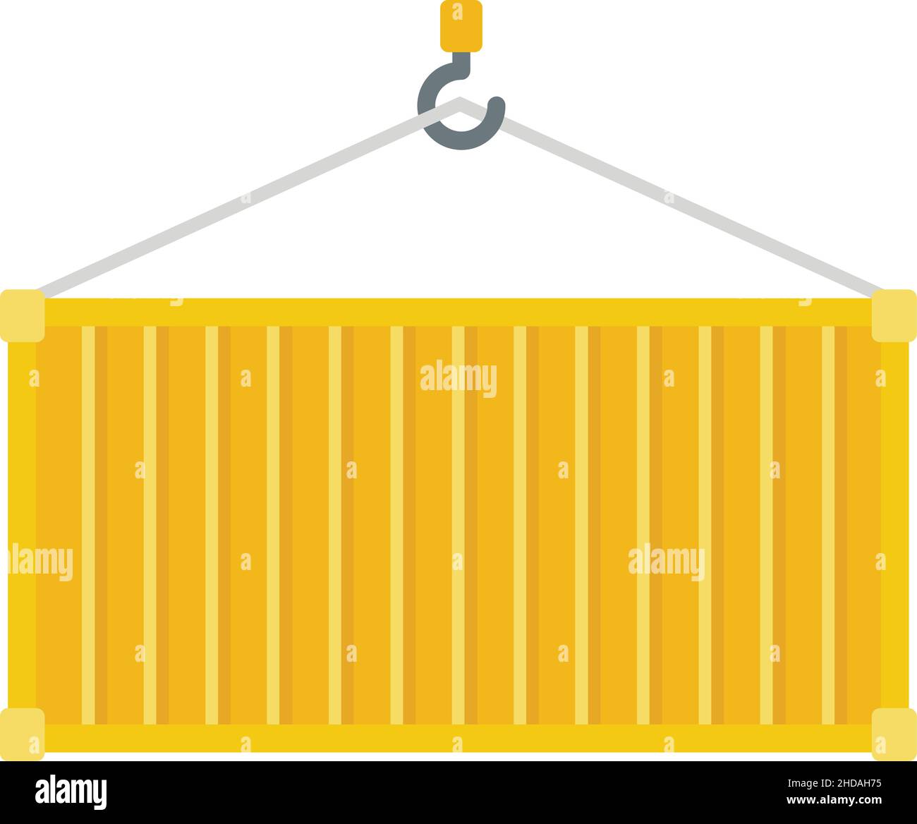 Port cargo container icon. Flat illustration of Port cargo container ...