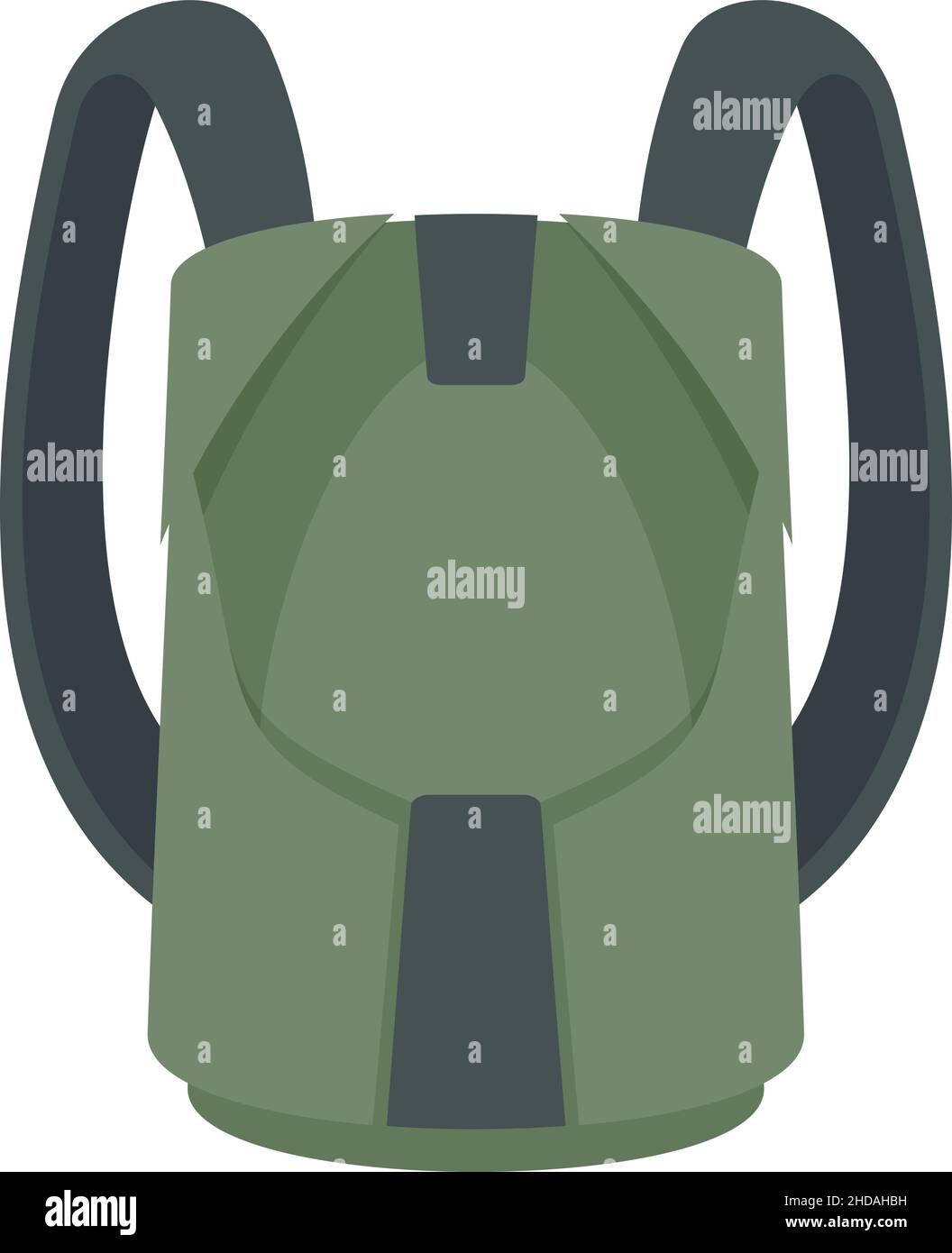 Parachuting backpack icon. Flat illustration of Parachuting backpack ...