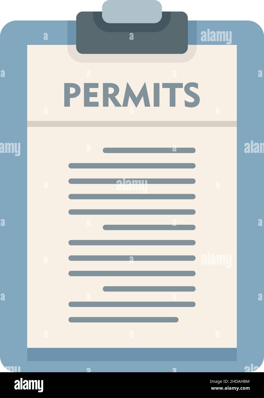 Illegal immigrants permits icon. Flat illustration of Illegal ...