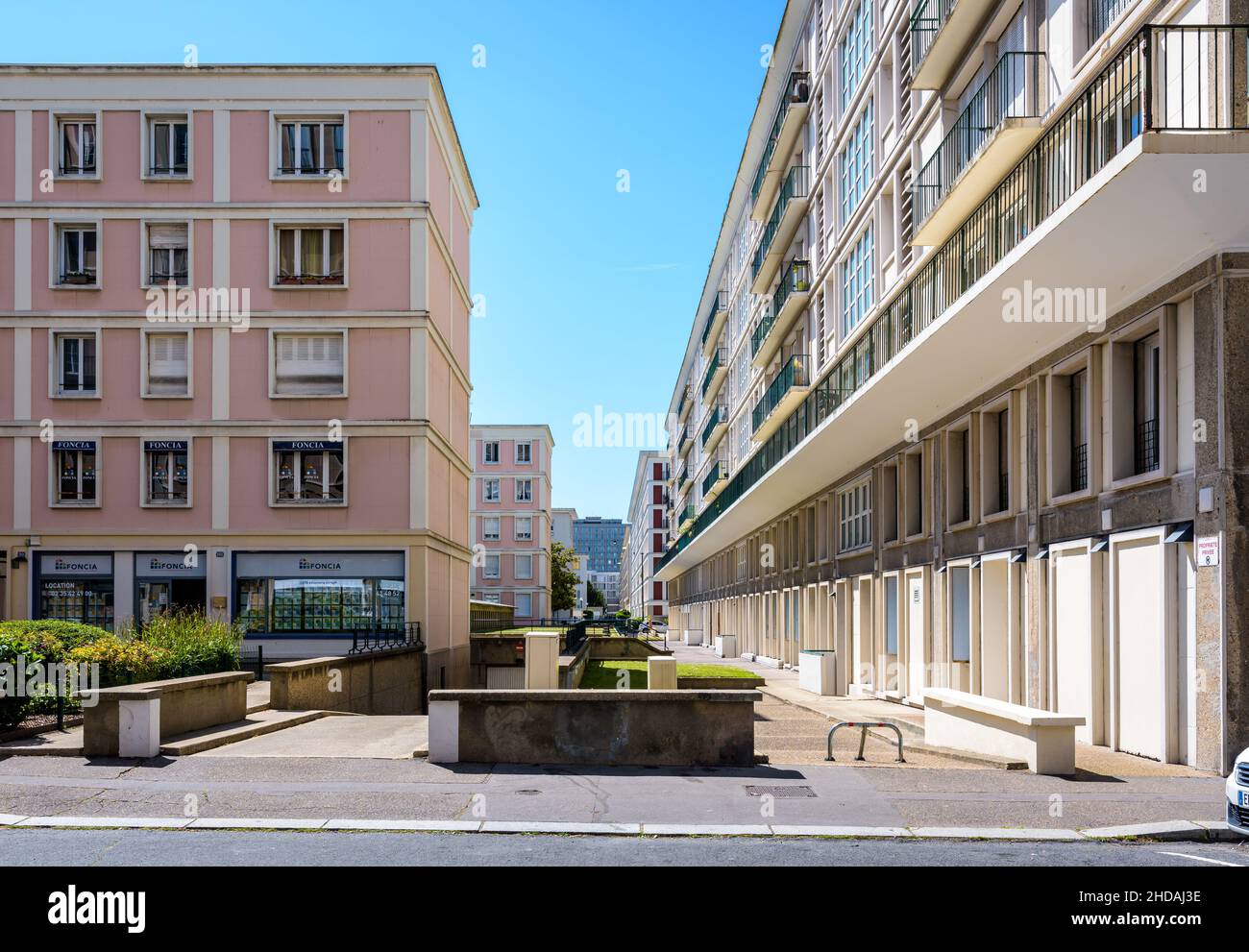 Residential buildings in Le Havre, France, built in concrete by ...