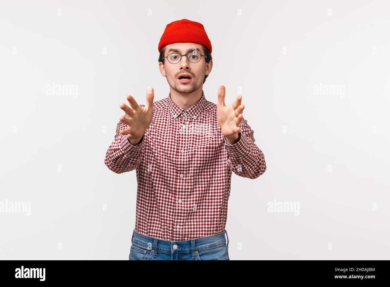 Man reaching towards camera hi-res stock photography and images - Alamy