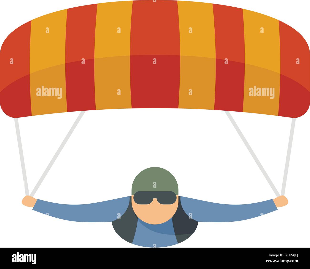 Parachuting man icon. Flat illustration of Parachuting man vector icon ...