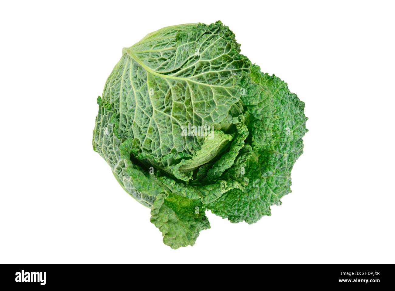 Green cabbage isolated on white background Stock Photo - Alamy