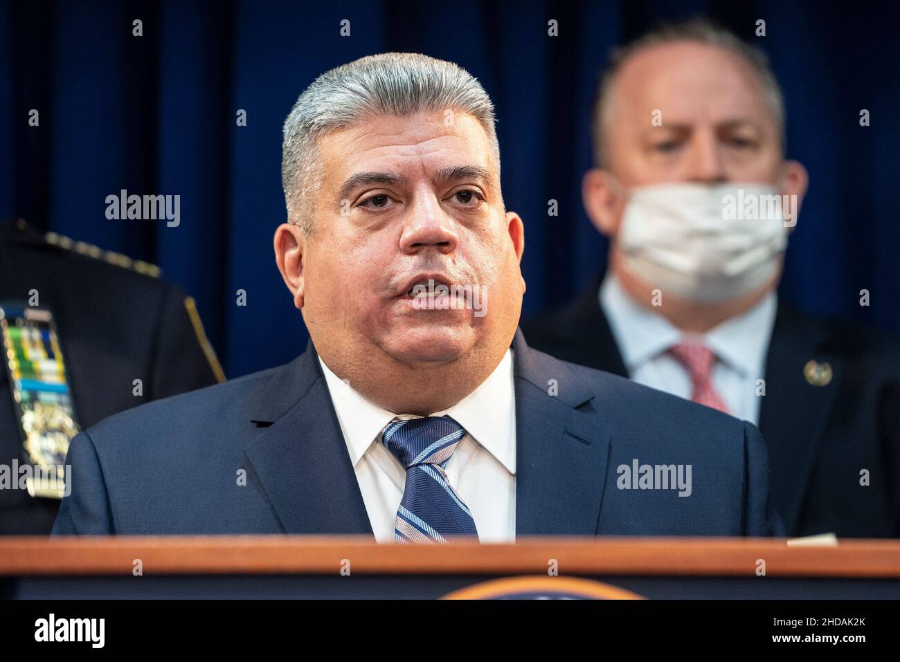 New York, US, 04/01/2022, Brooklyn District Attorney Eric Gonzalez ...