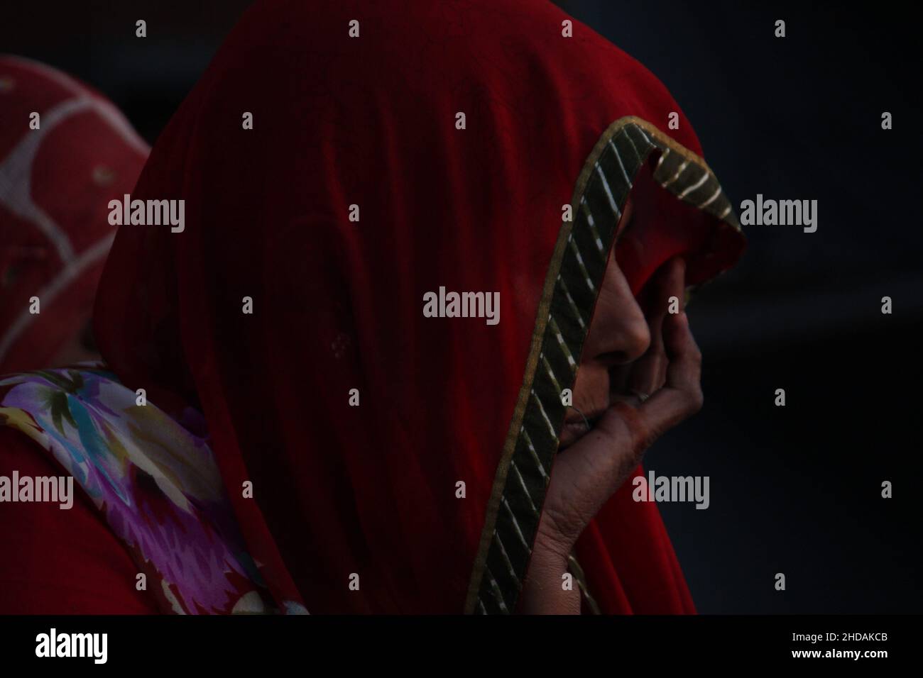 Closeup shot of a woman wearing a traditional dress in Delhi, India ...