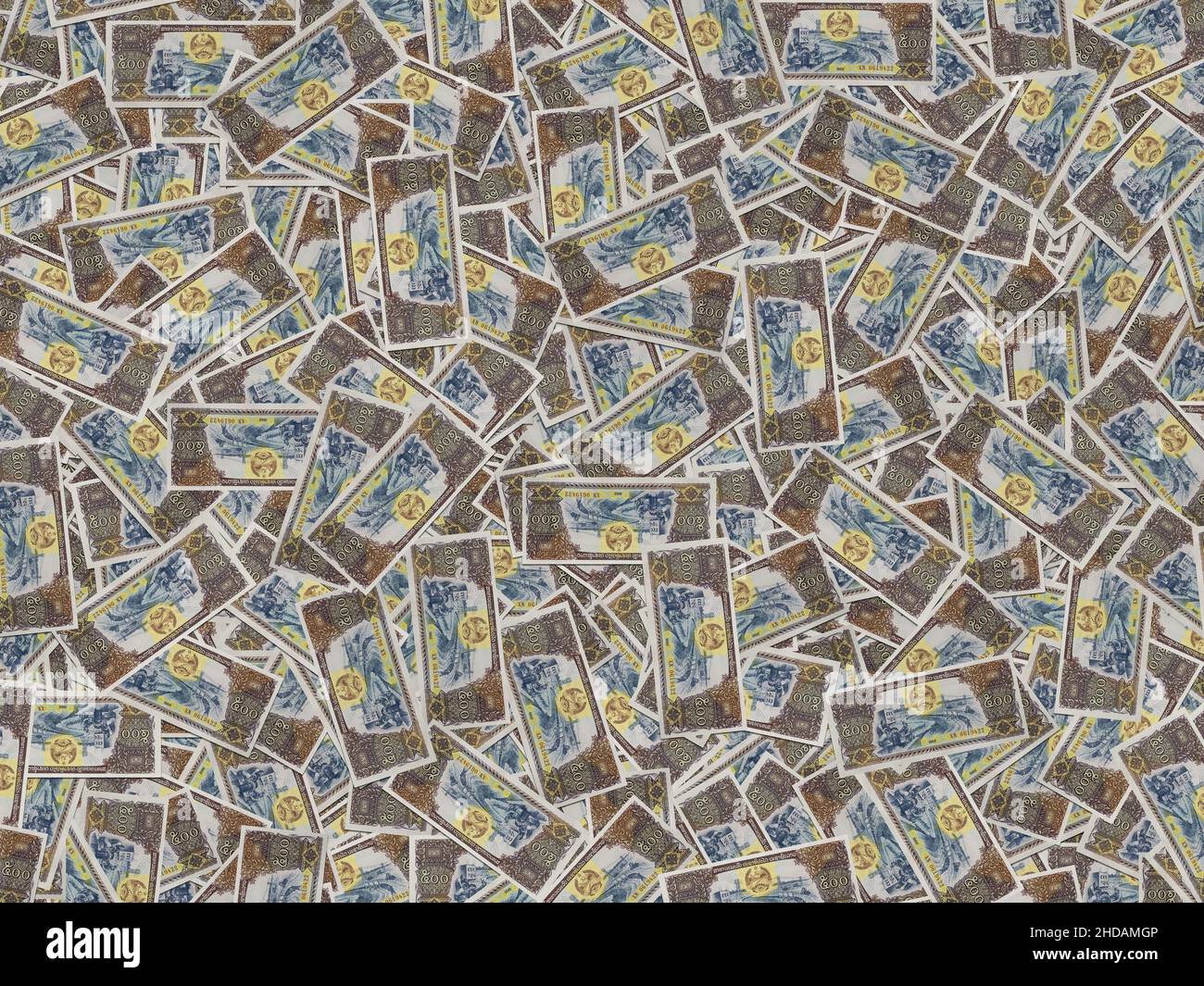 Closeup shot of Uzbekistani som banknotes for wallpaper and background ...