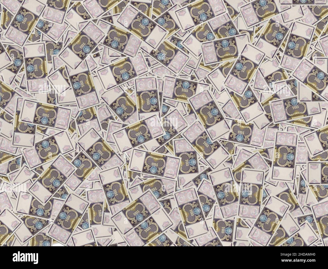 Closeup shot of Uzbekistani som banknotes for wallpaper and background ...