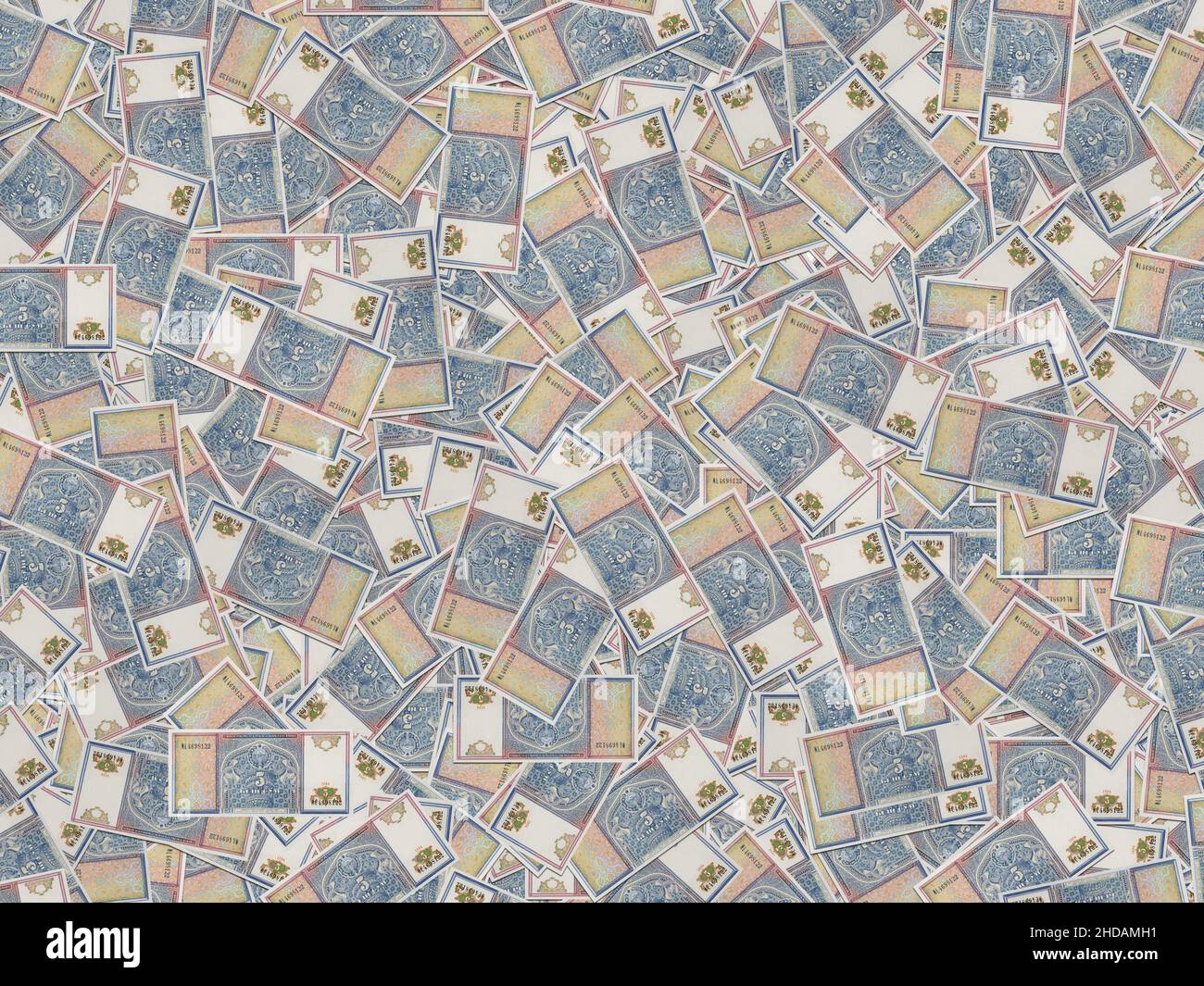 Closeup shot of Uzbekistani som banknotes for wallpaper and background ...