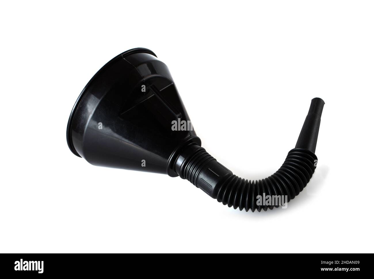 black Plastic funnel isolated on white background Stock Photo - Alamy