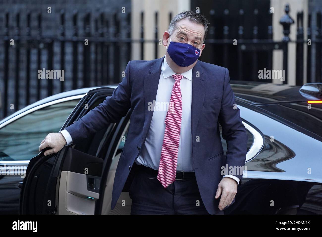 Minister without portfolio in the Cabinet Office, Nigel Adams, arrives in Downing Street, London ...