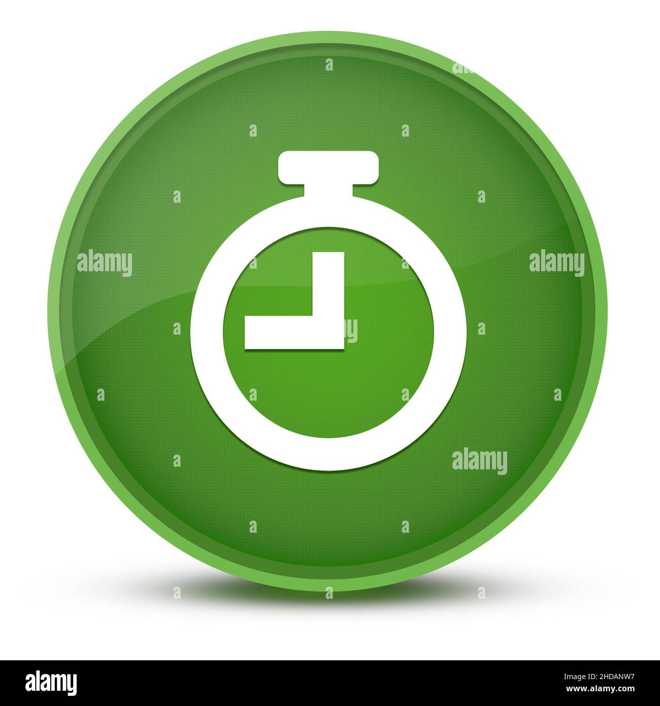 Timer luxurious glossy green round button abstract illustration Stock ...