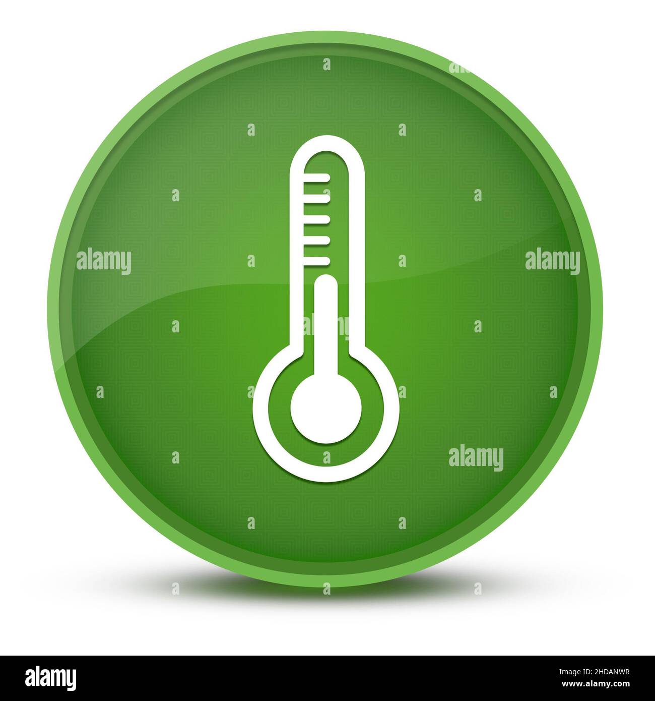 Thermometer luxurious glossy green round button abstract illustration ...