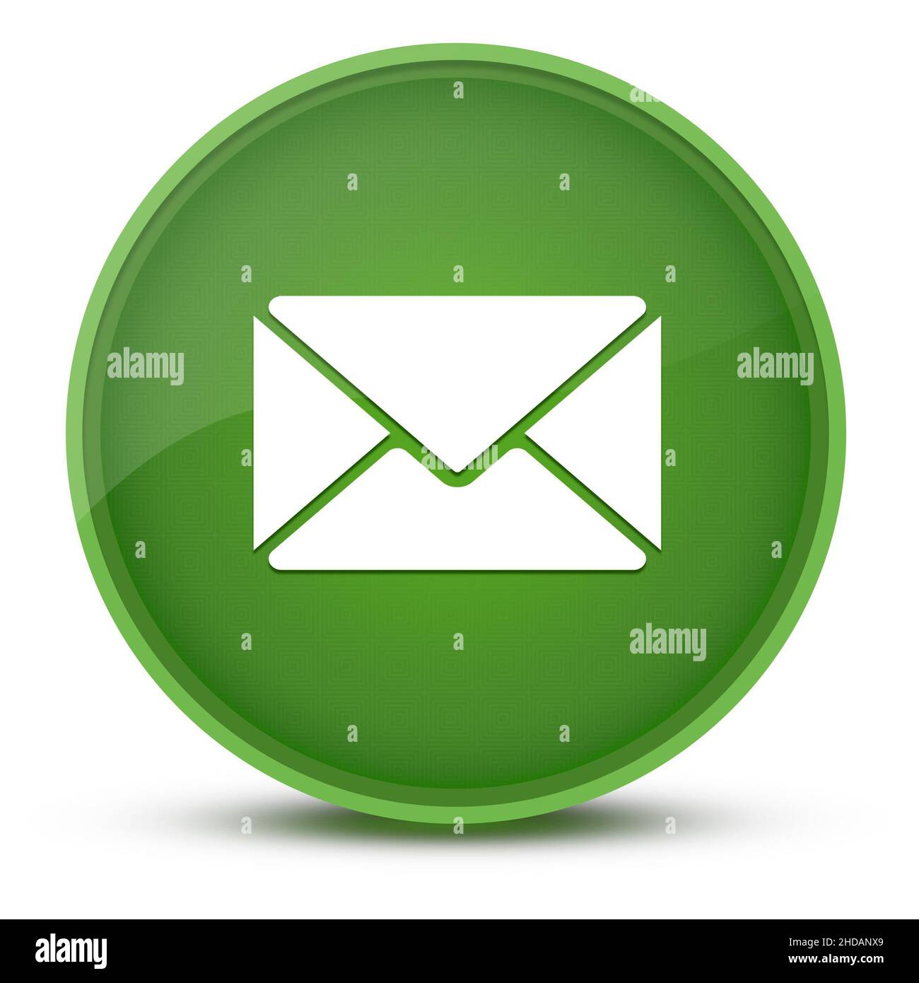 Inbox luxurious glossy green round button abstract illustration Stock ...