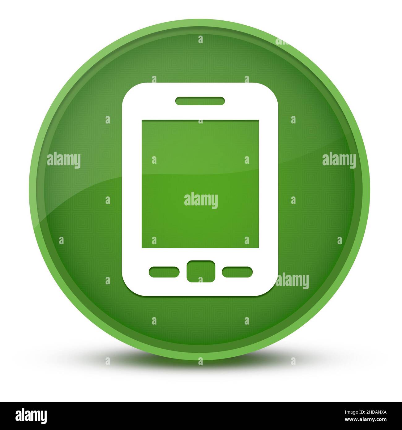 Mobile luxurious glossy green round button abstract illustration Stock ...