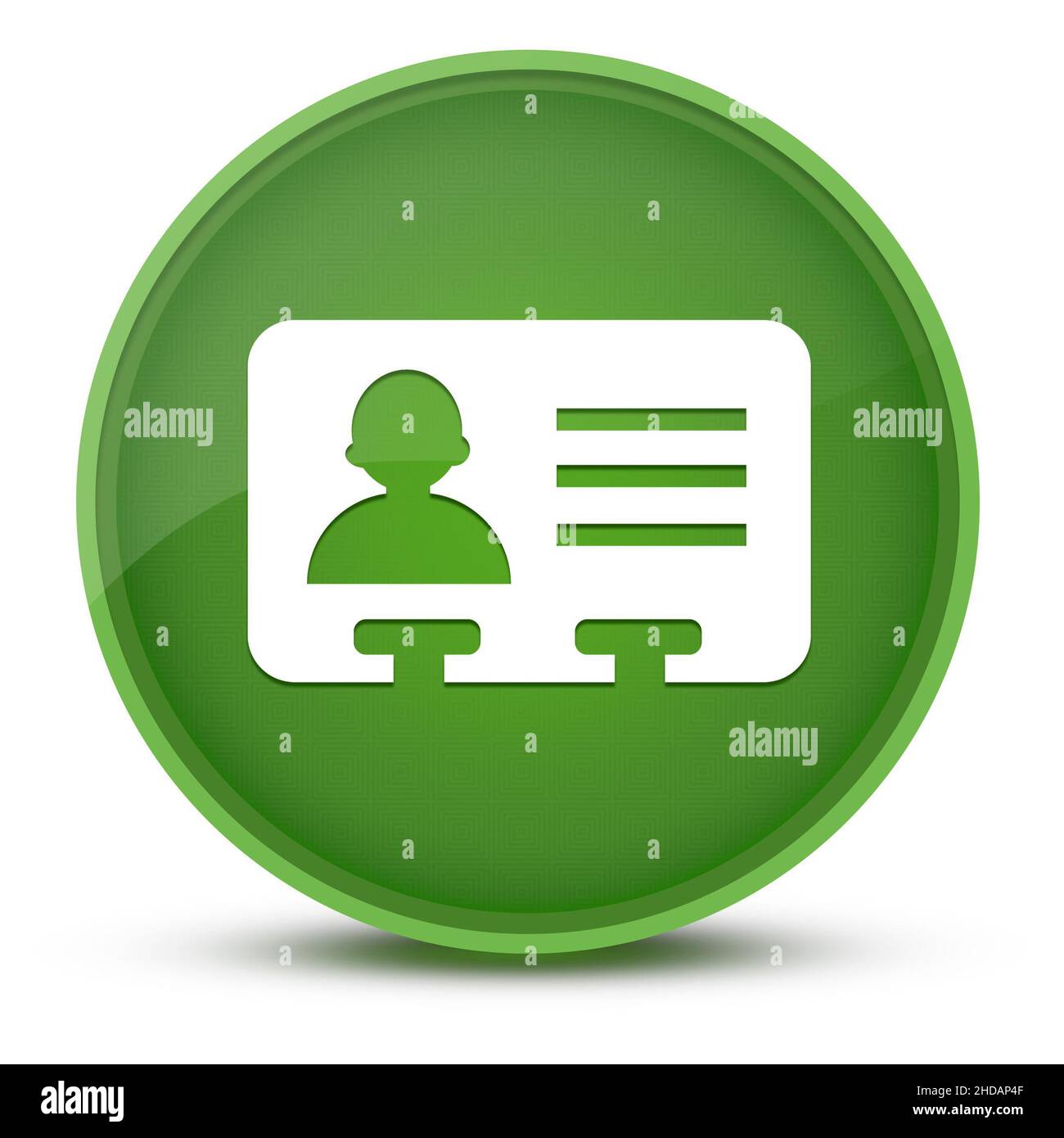 Id card luxurious glossy green round button abstract illustration Stock ...