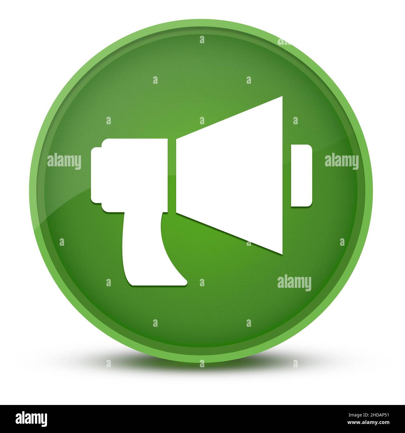 Magaphone luxurious glossy green round button abstract illustration ...