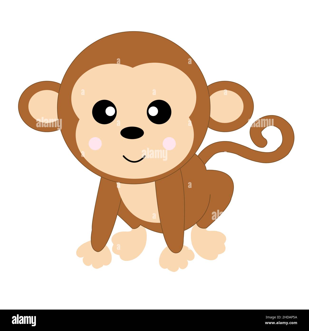 Chimp smile illustration Cut Out Stock Images & Pictures - Alamy