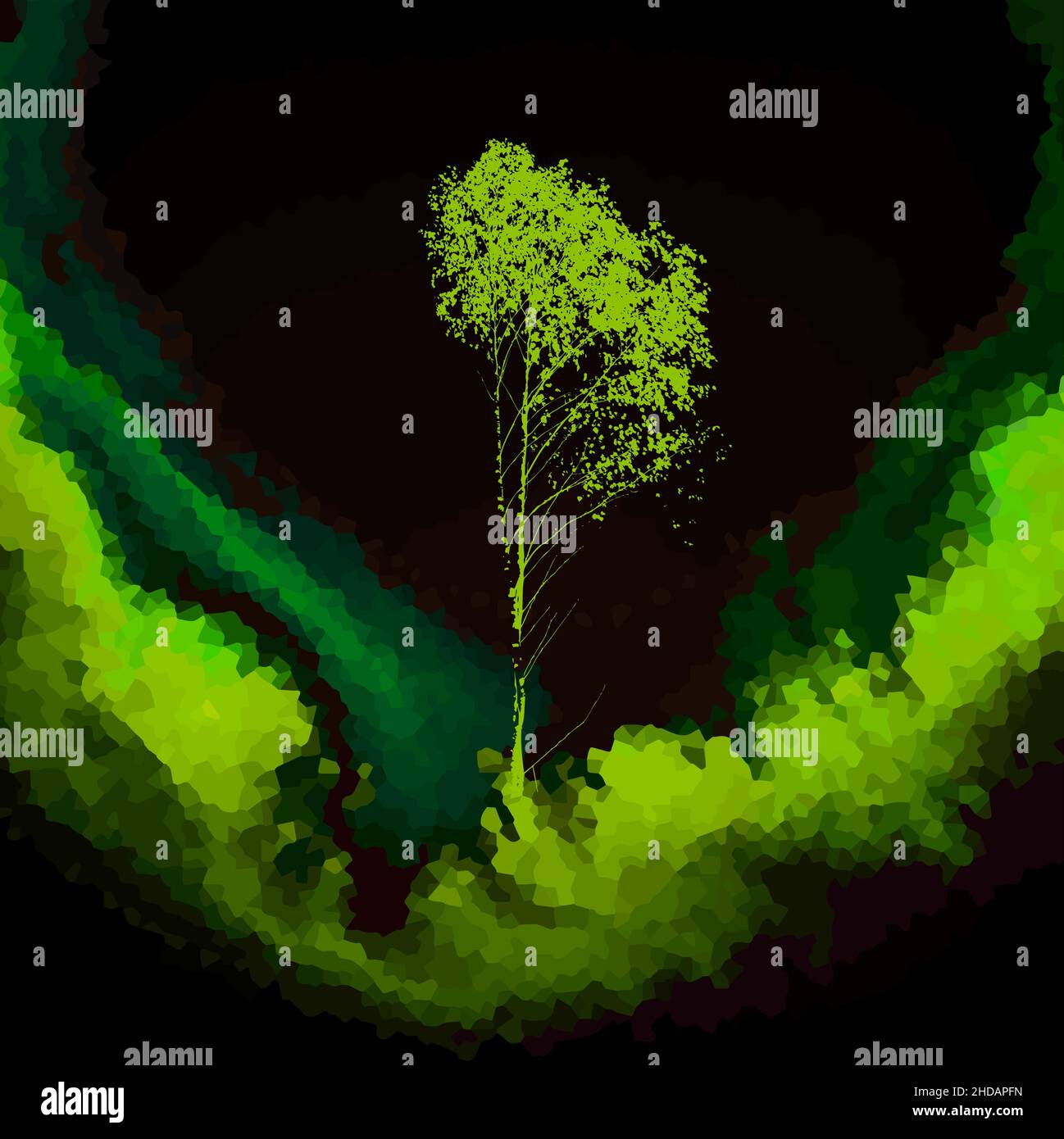Green abstract landscape. Vector illustration Stock Vector Image & Art ...