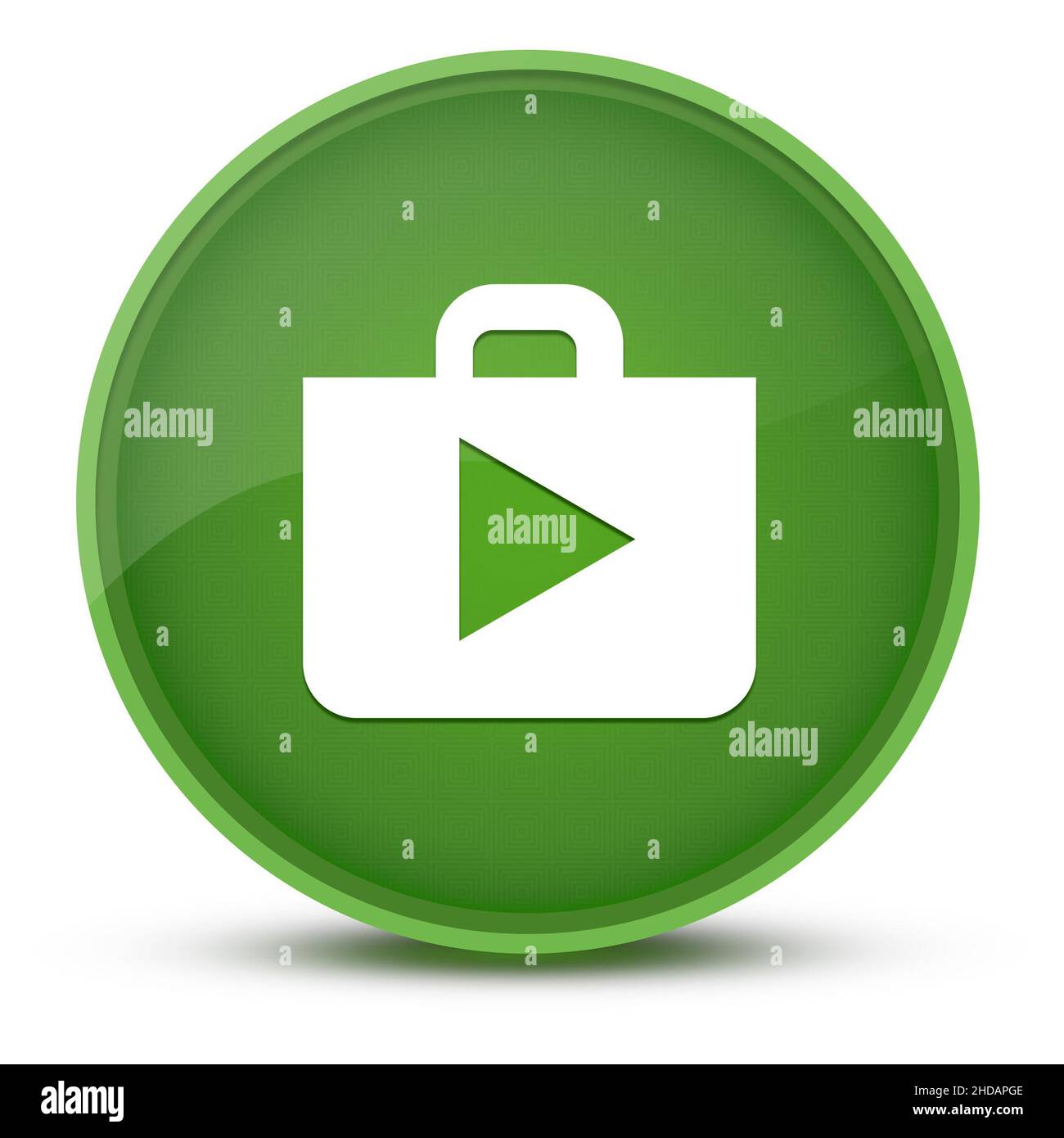 Shop luxurious glossy green round button abstract illustration Stock ...