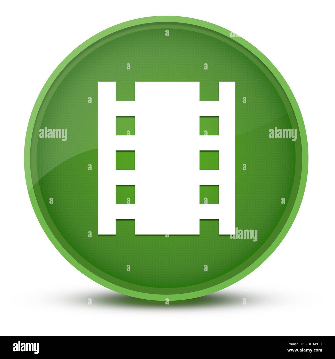 Theaters luxurious glossy green round button abstract illustration ...