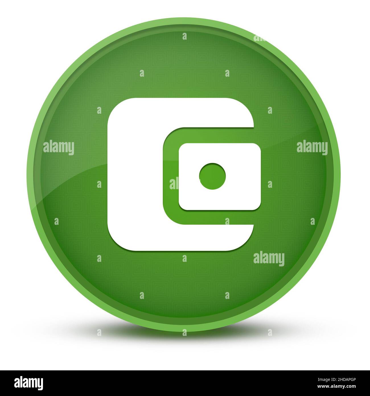 Account balance wallet luxurious glossy green round button abstract ...