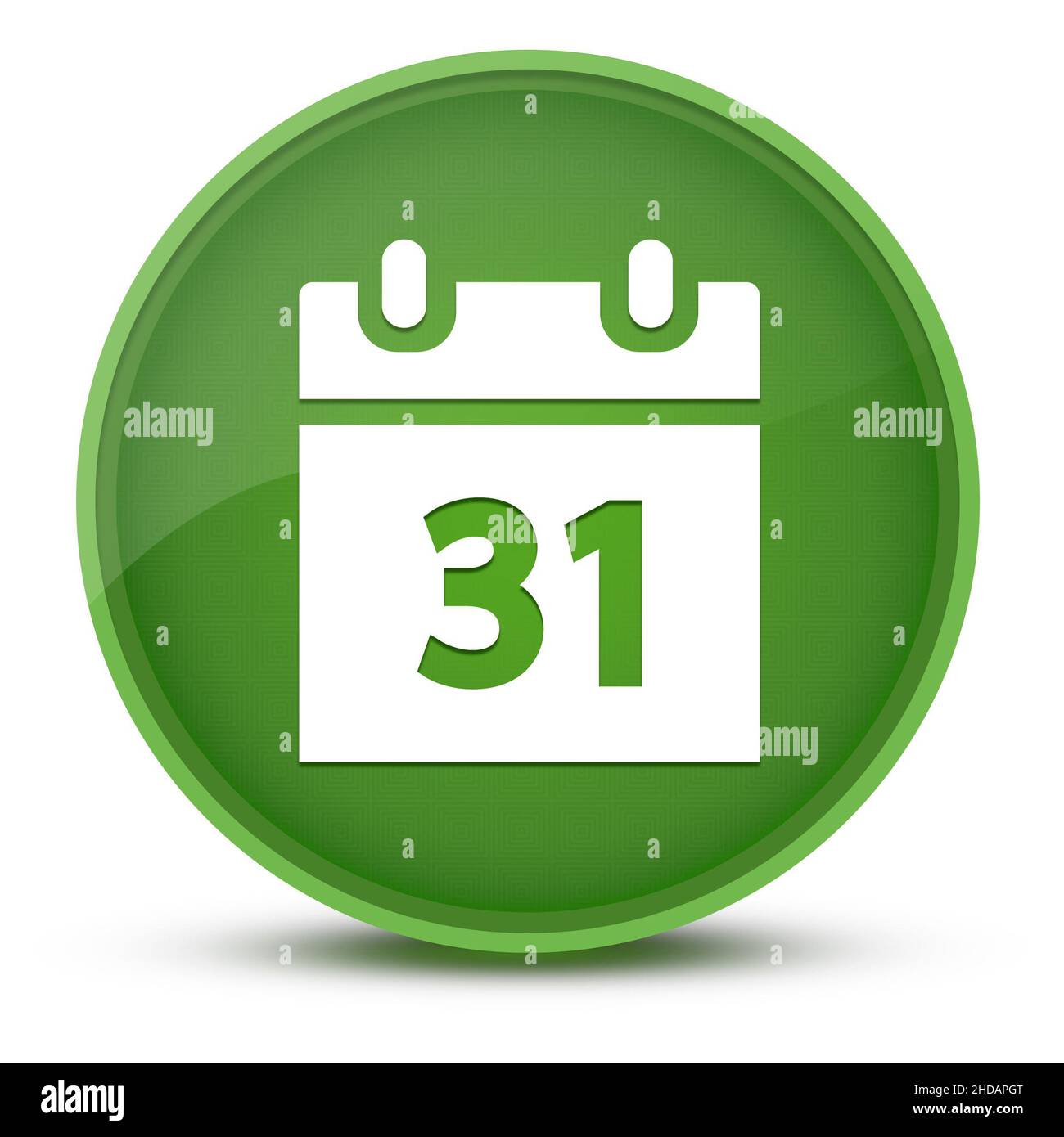 Calender luxurious glossy green round button abstract illustration ...