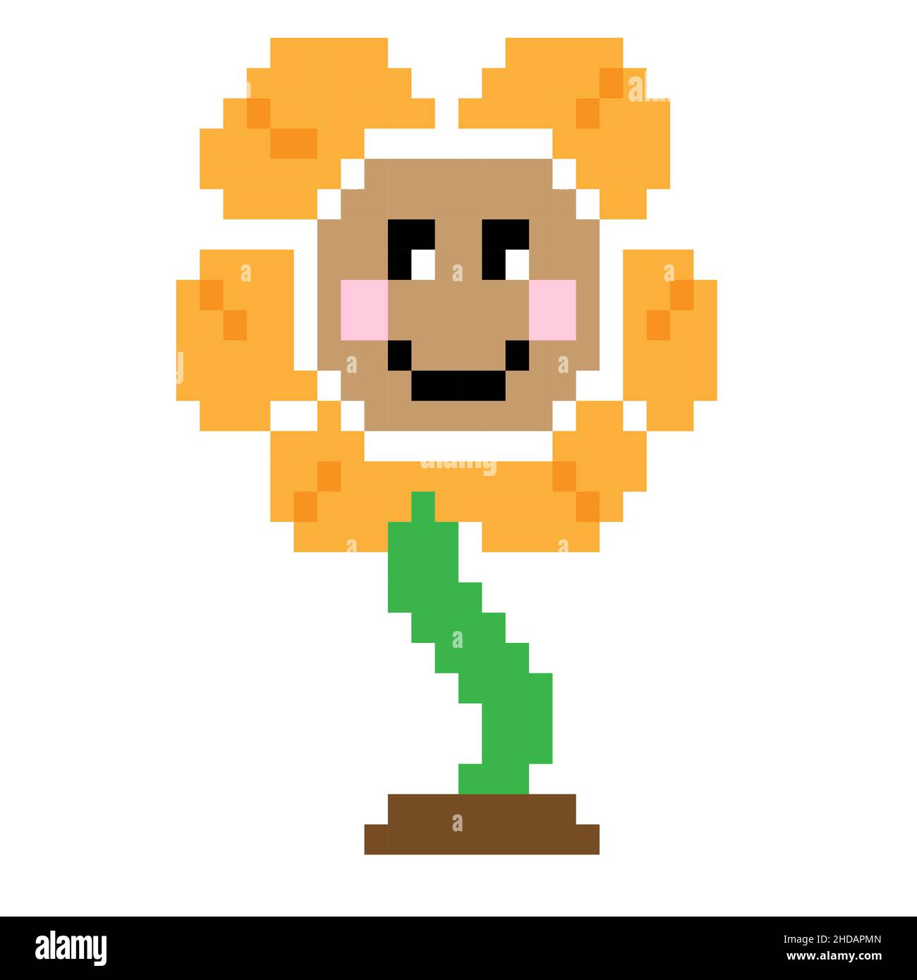 Flower Pixel art illustration. Flower Pixel art clip art or image Stock ...