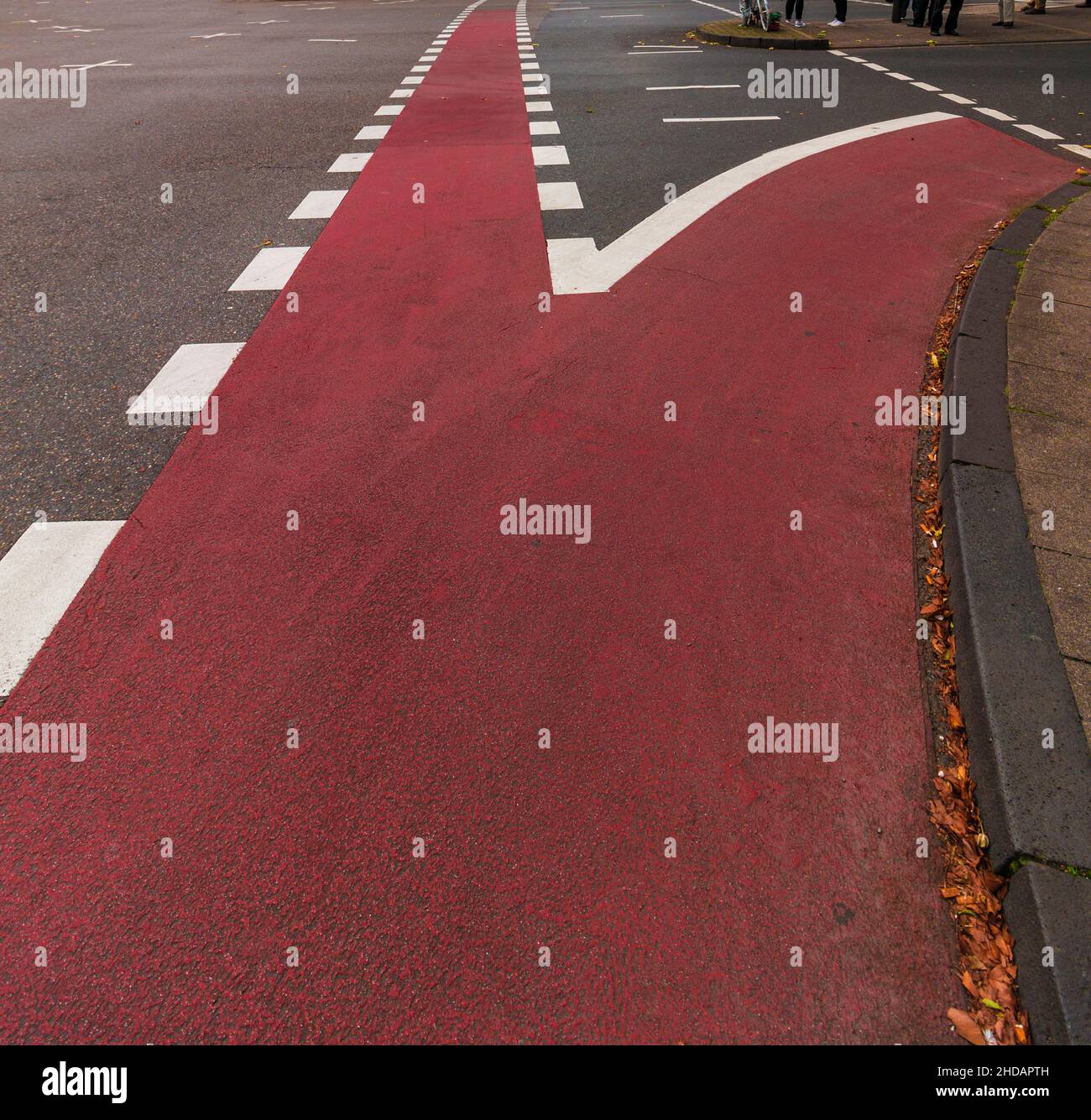 Bike lane junction hi-res stock photography and images - Alamy