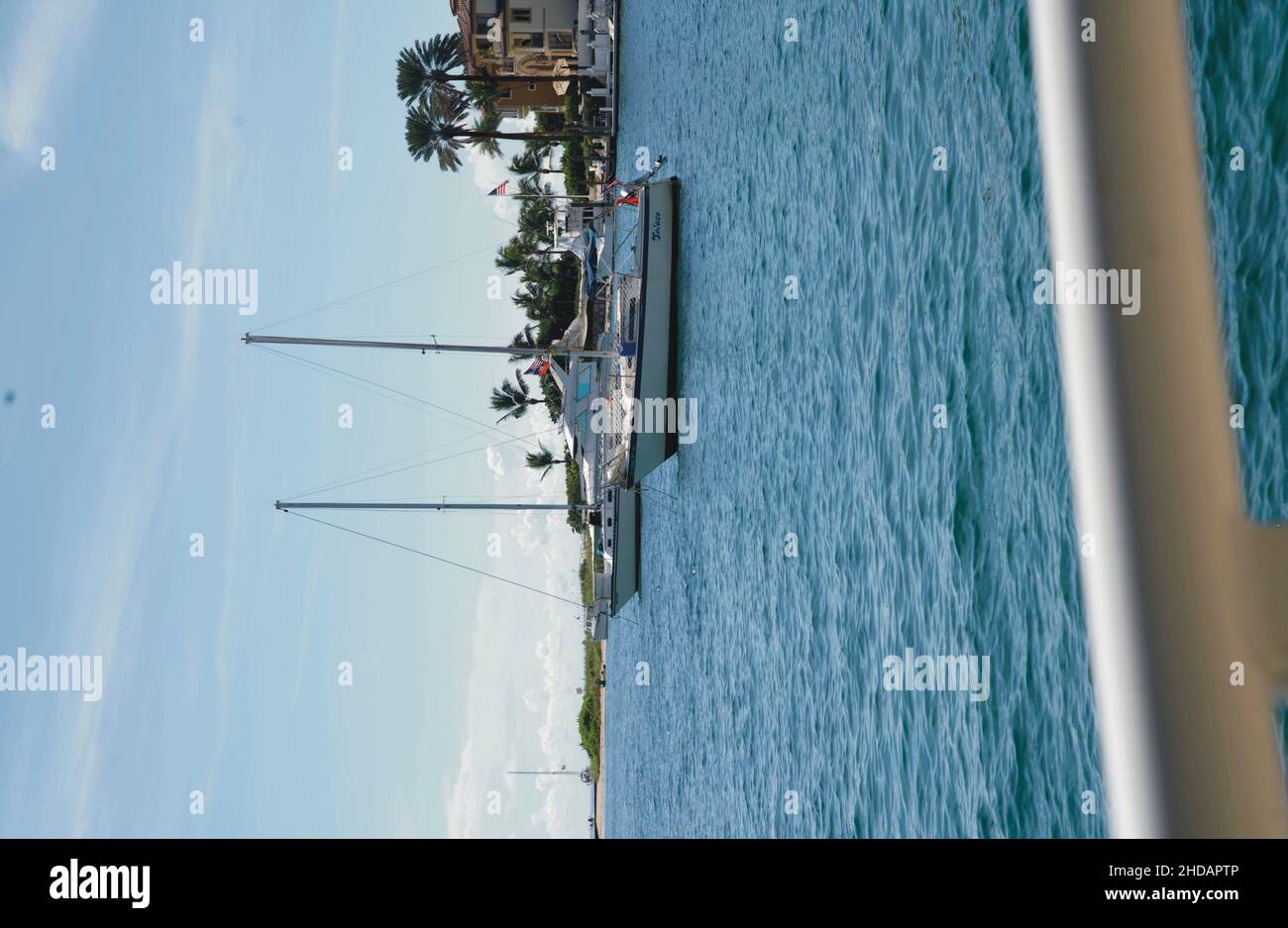 Intercostal Boats Anchored at Pompano Beach in Florida Stock Photo - Alamy