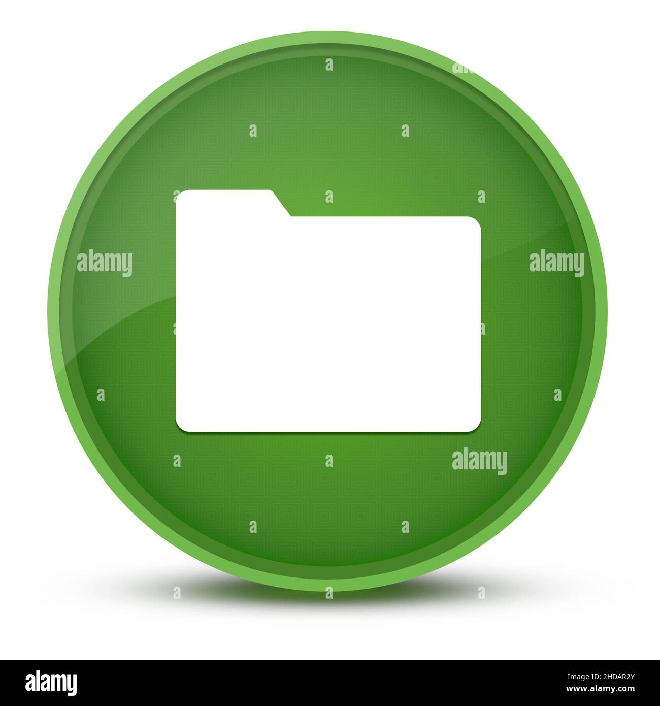 Folder luxurious glossy green round button abstract illustration Stock ...