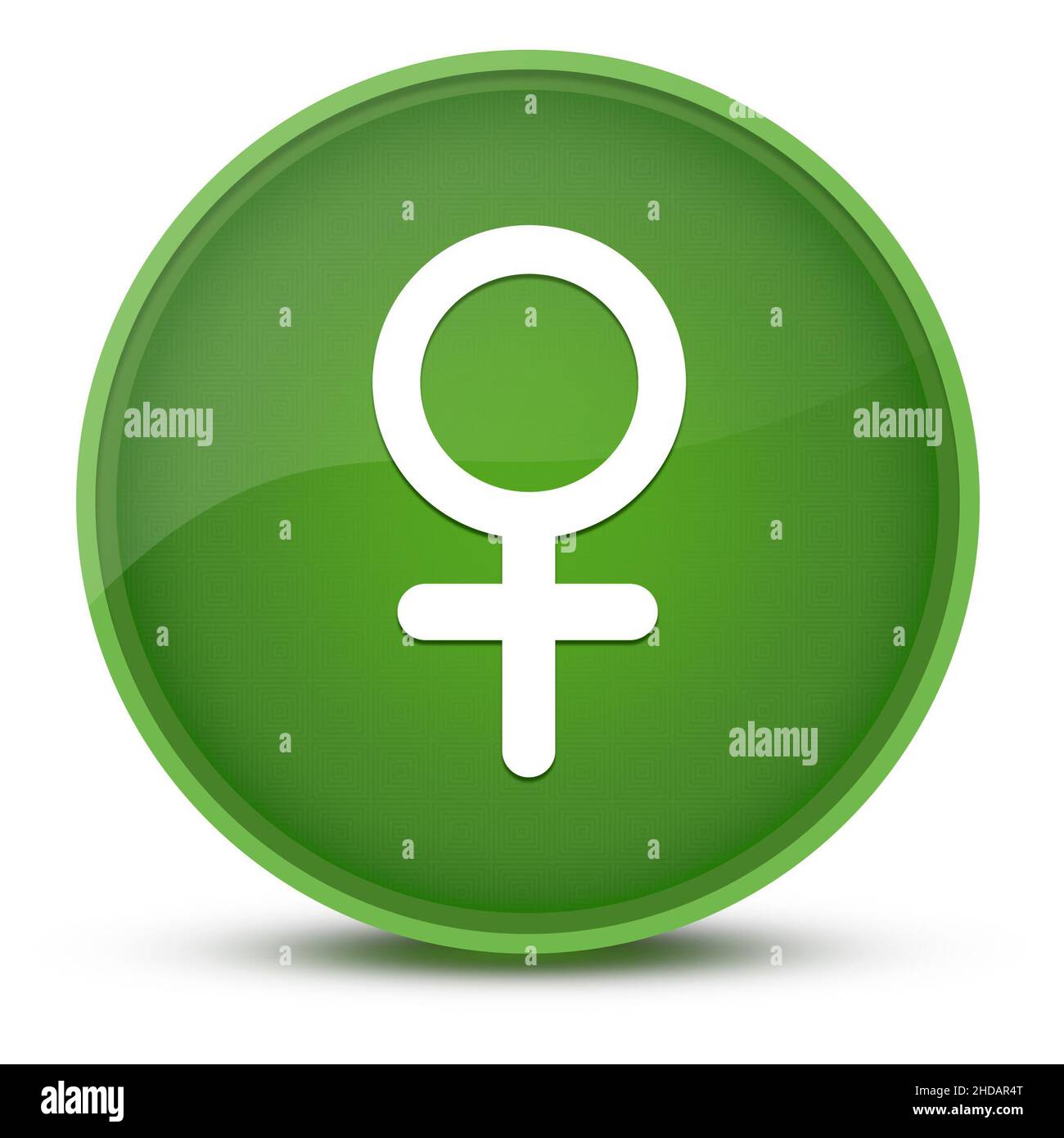 Female sign luxurious glossy green round button abstract illustration ...