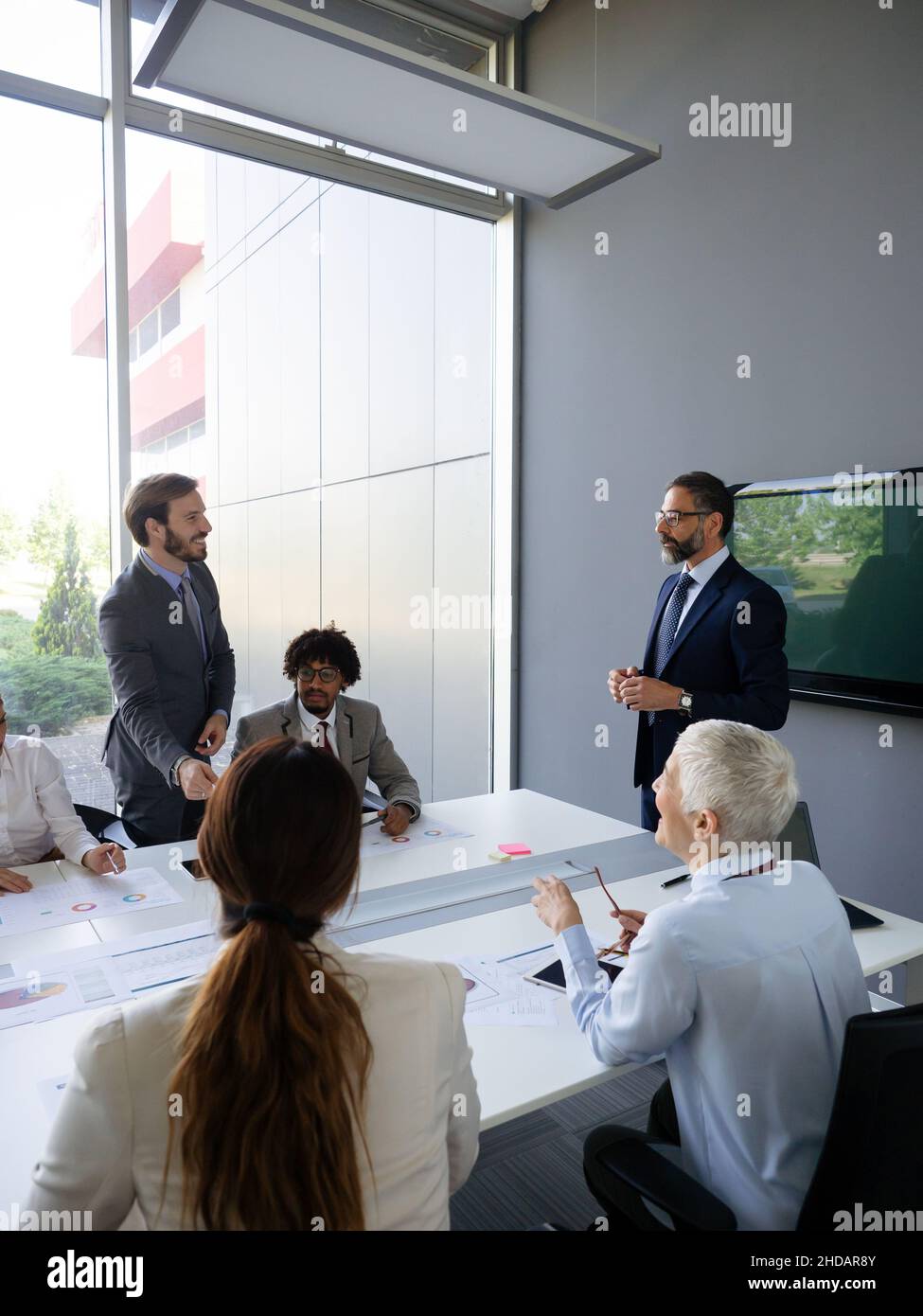 Corporate business team and manager in meeting. Business, people ...