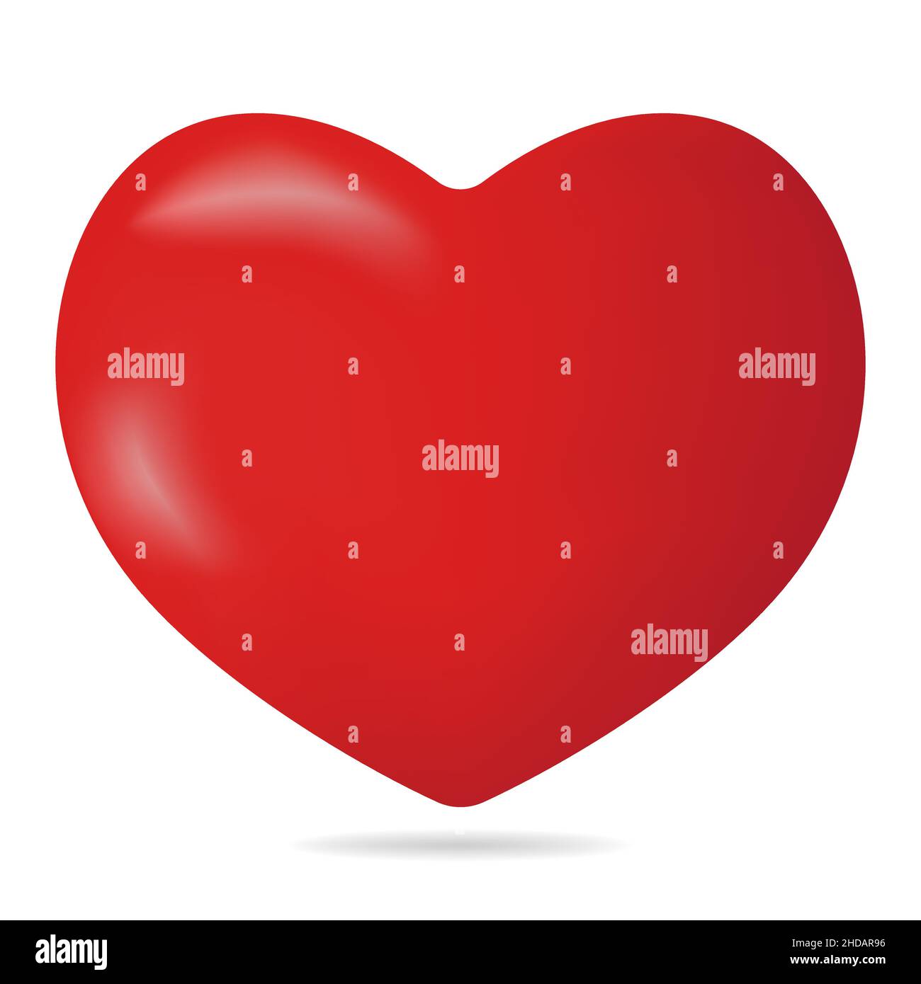 Red heart. 3D vector Illustration Stock Vector Image & Art - Alamy