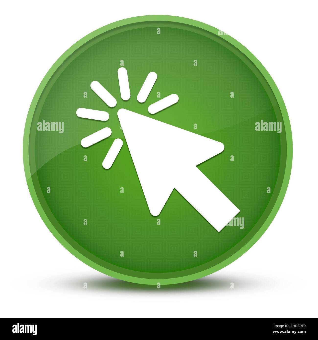 Cursor luxurious glossy green round button abstract illustration Stock ...