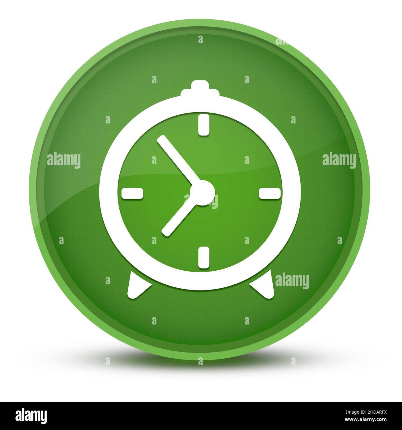 Clock luxurious glossy green round button abstract illustration Stock ...