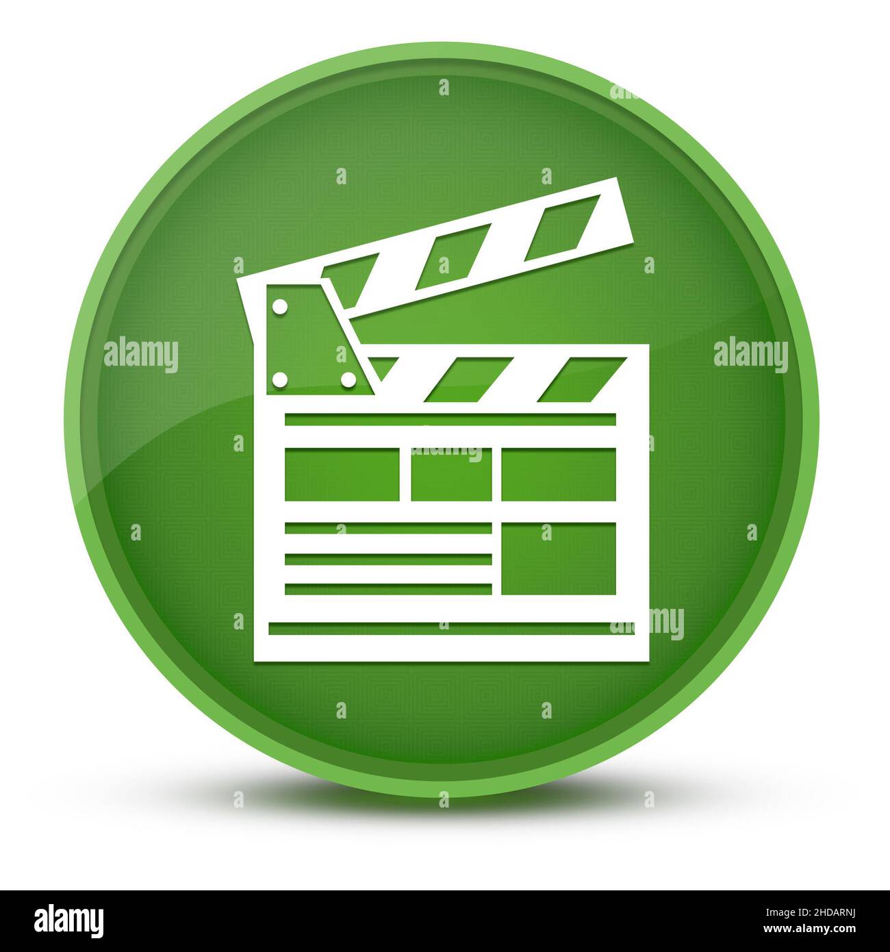 Cinema luxurious glossy green round button abstract illustration Stock ...