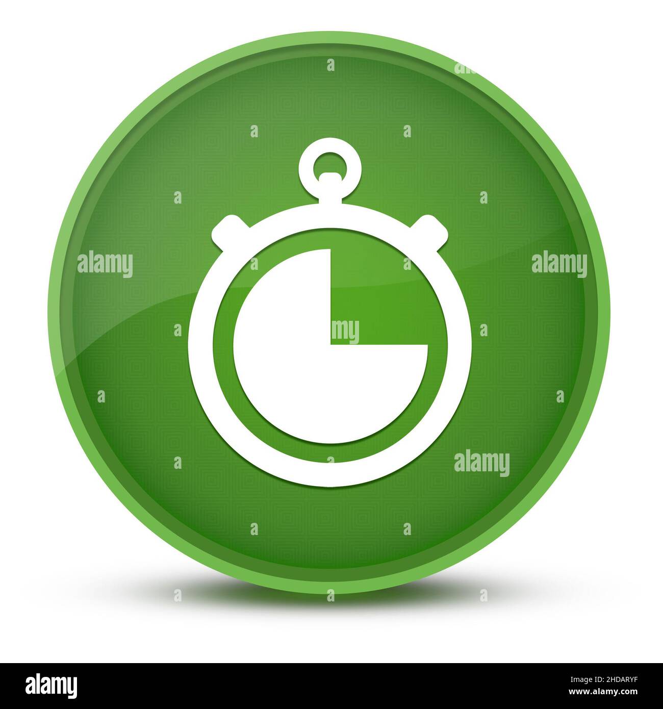 Stop watch luxurious glossy green round button abstract illustration ...