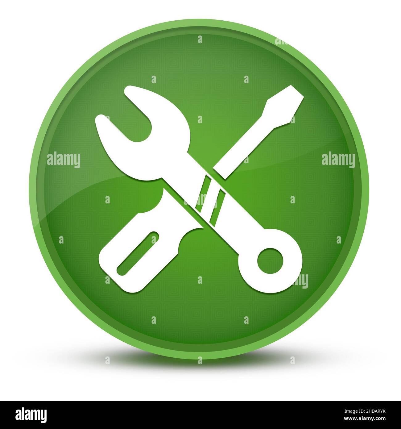 Repair luxurious glossy green round button abstract illustration Stock ...