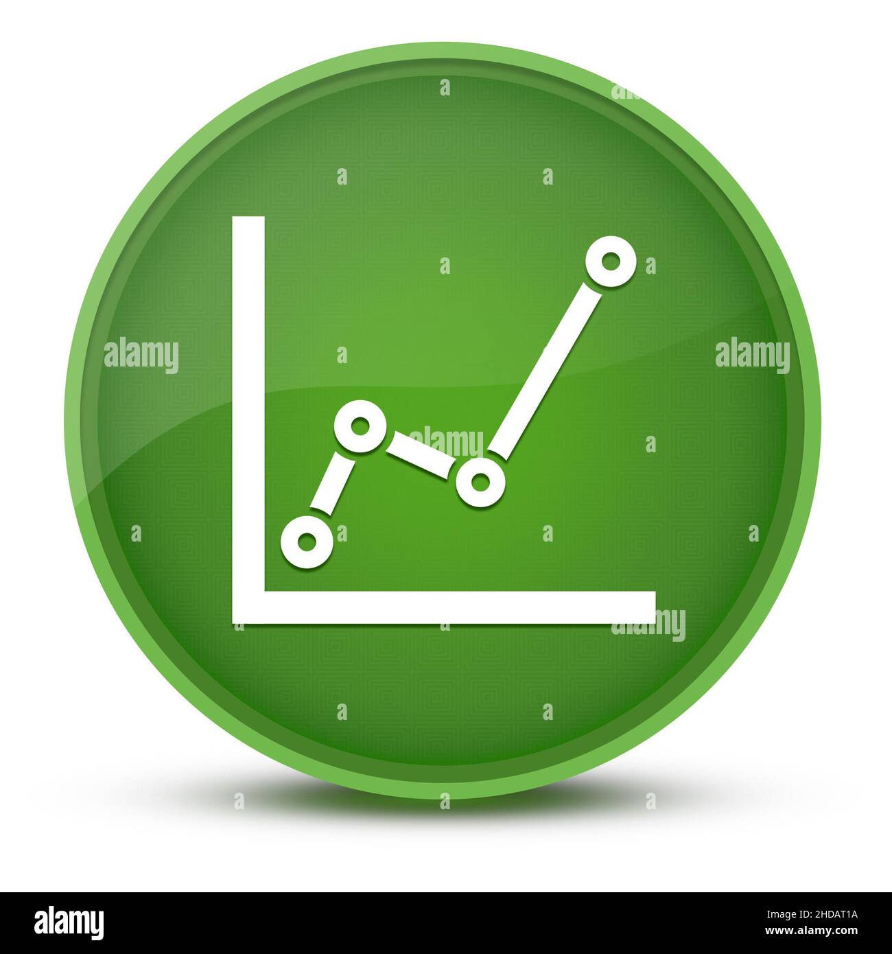 Chart luxurious glossy green round button abstract illustration Stock ...